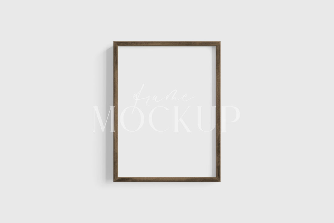 Thin Wooden Frame Mockup 3:4 | Vertical Frame Mockup | PSD Template ...