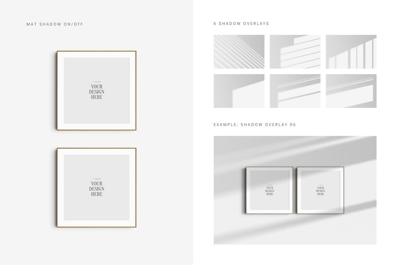 Frame Mockup BUNDLE 1:1 Square Frame Mockup Sets of 6, 4, 3, 2, 1 ...