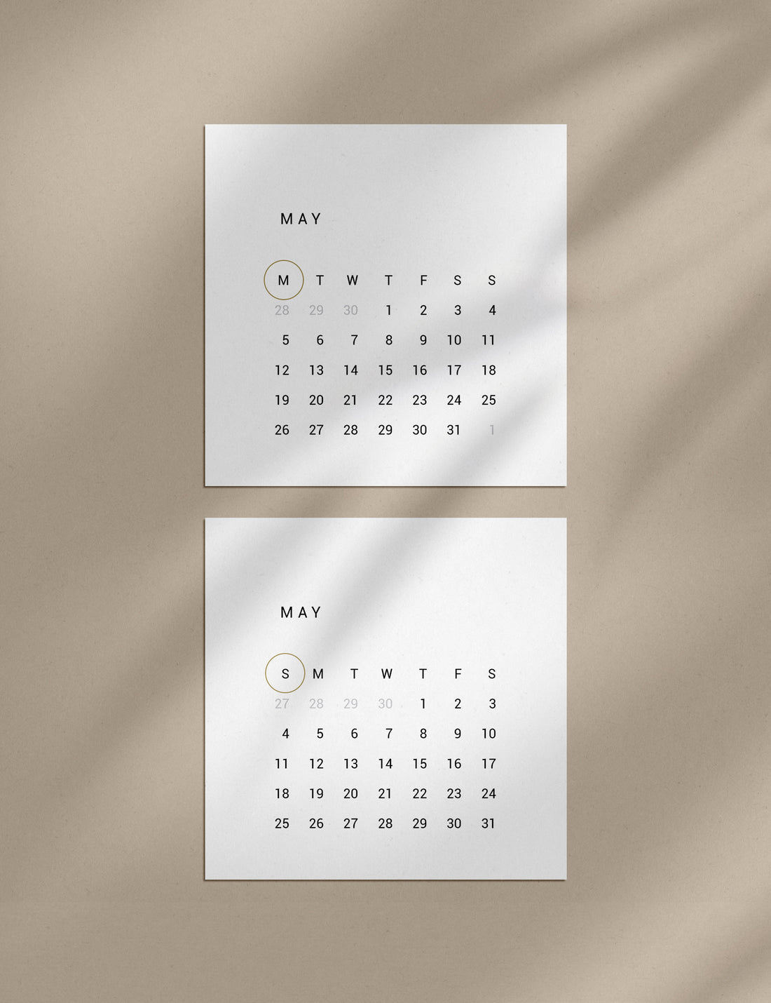 2025 Calendar | 4x4 | 3x3 | 2x2 | Printable Journaling & Planner Cards ...