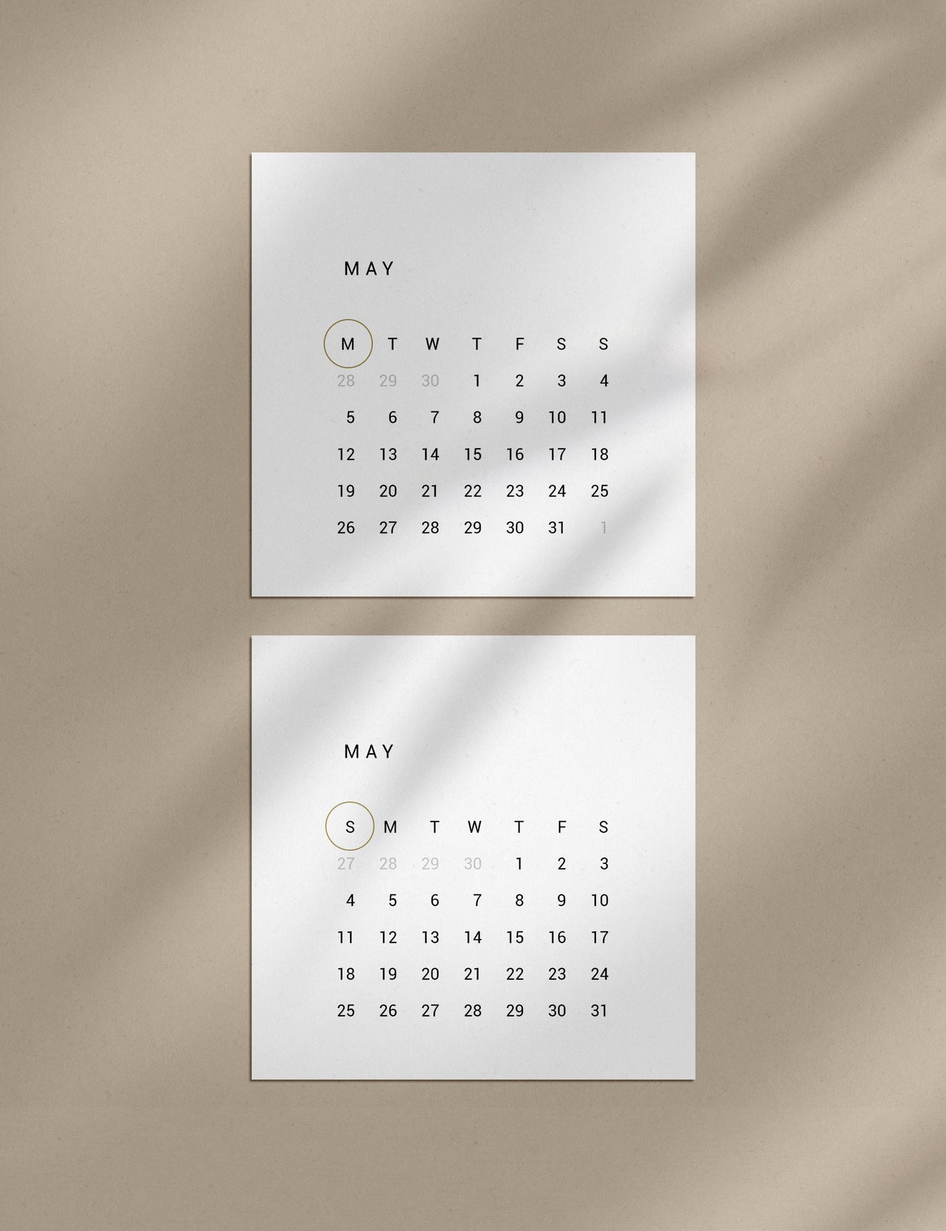 2025 Calendar | 4x4 | 3x3 | 2x2 | Printable Journaling & Planner Cards ...
