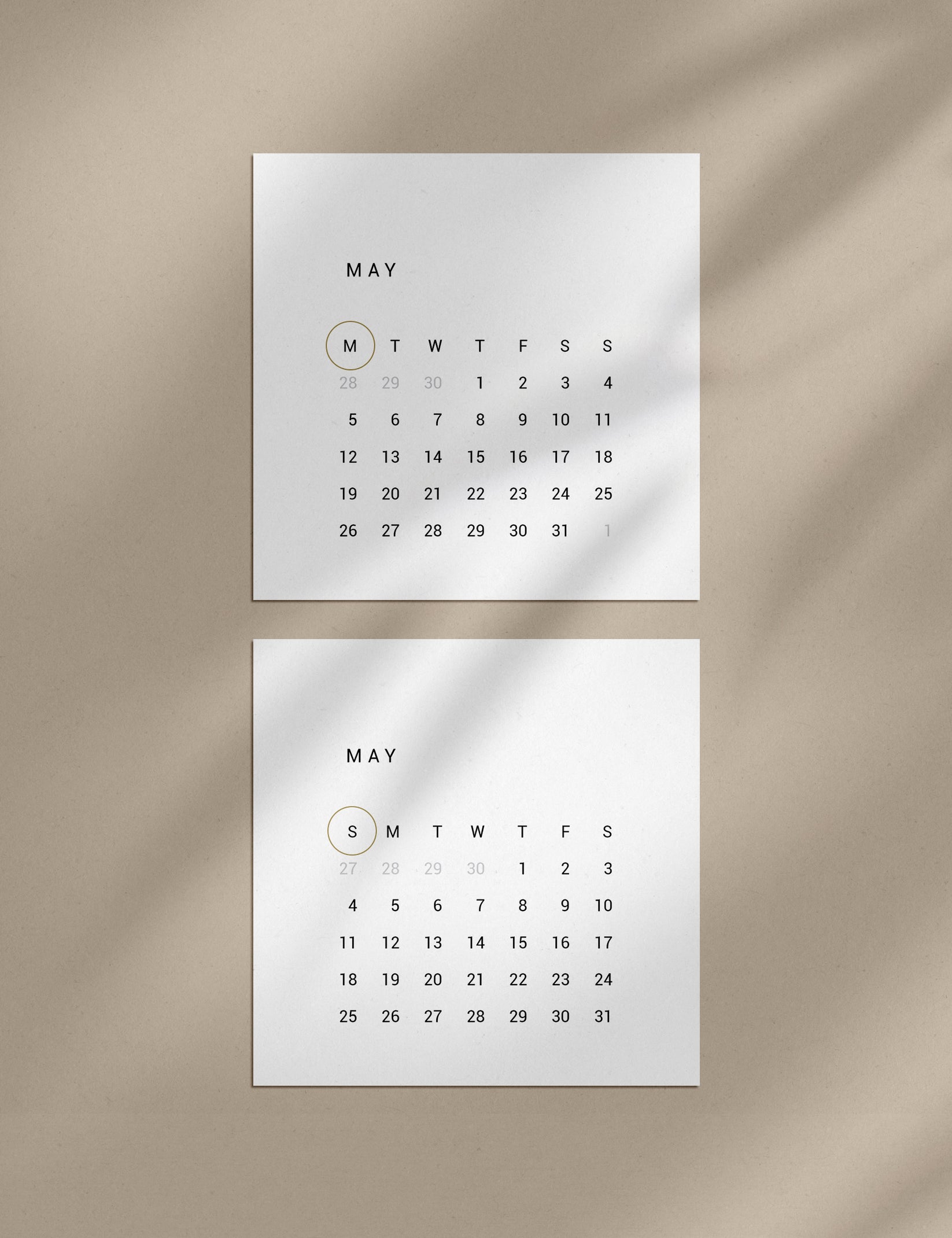 2025 Calendar | 4x4 | 3x3 | 2x2 | Printable Journaling & Planner Cards ...