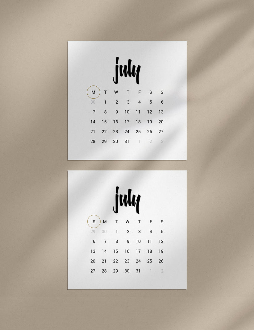 2025 Calendar | 4x4 | 3x3 | 2x2 | Printable Journaling & Planner Cards ...
