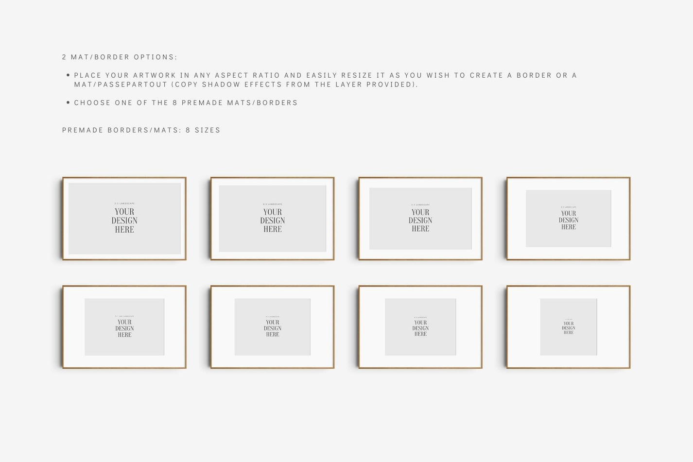 Frame Mockup BUNDLE 3:2 / 2:3 Landscape | Frame Mockup Sets of 6, 4, 3 ...