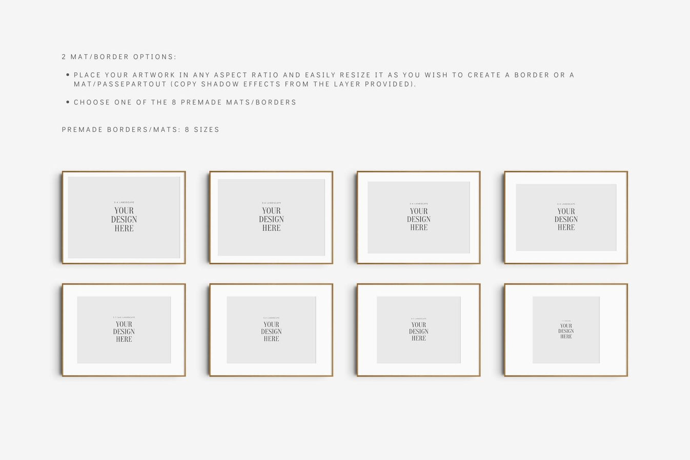 Frame Mockup BUNDLE 4:3 / 3:4 Landscape | Frame Mockup Sets of 6, 4, 3 ...