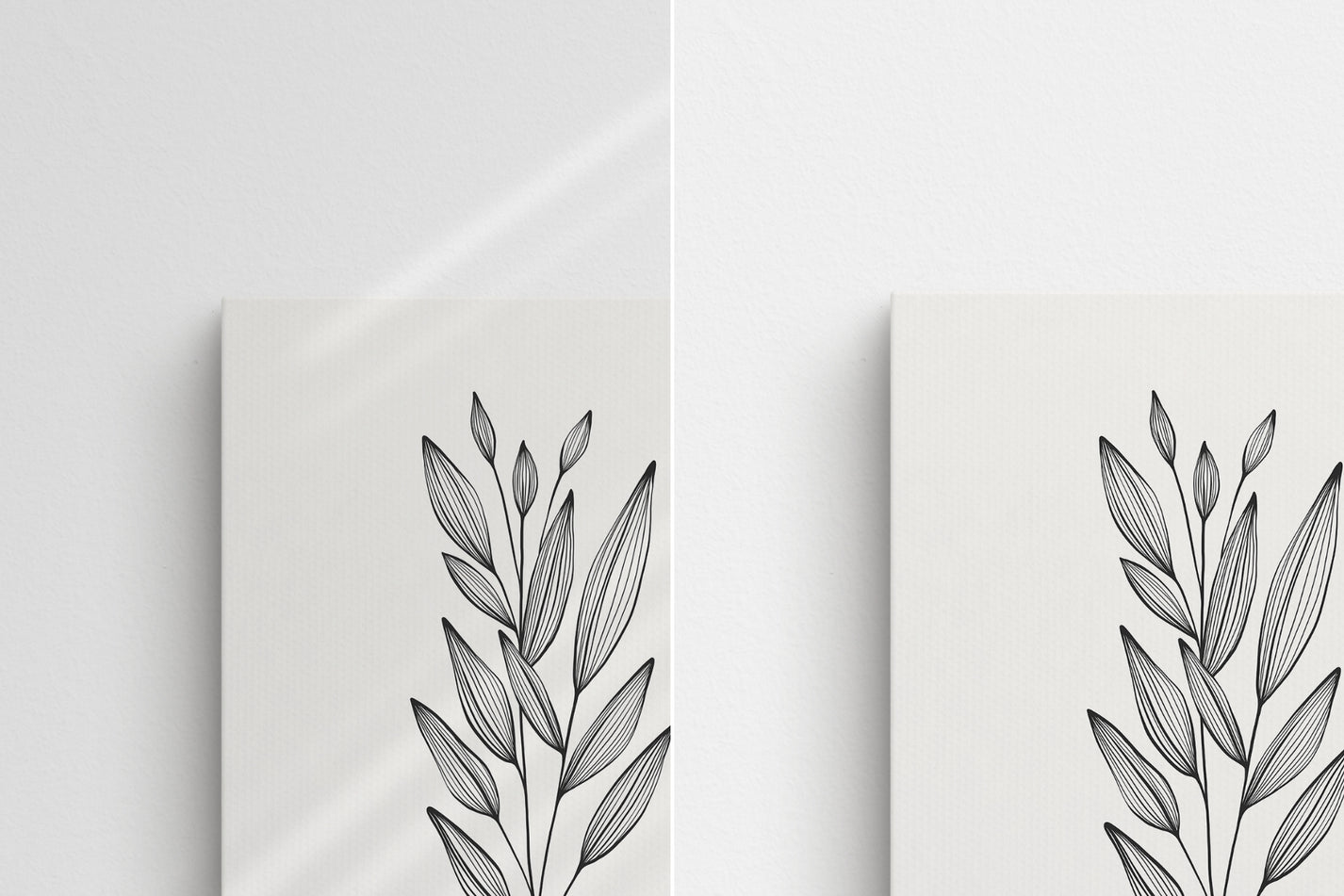 Canvas Mockup 3:2 Horizontal Unframed Art Canvas Multi-Set Pack PSD ...