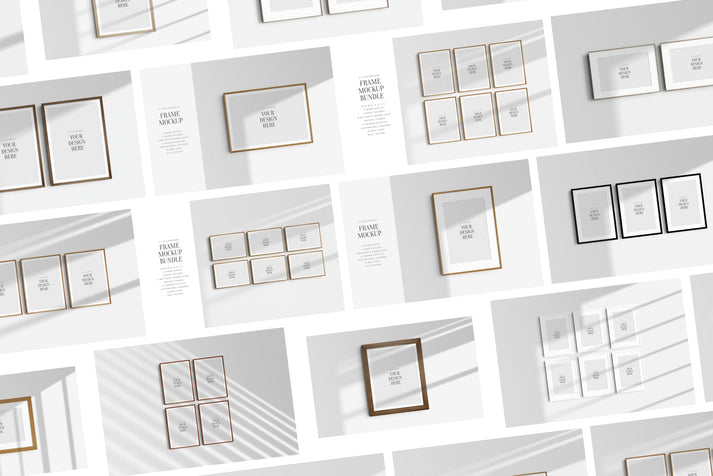 Frame Mockup Bundle 5:7 A4 | 7:5 | Vertical & Horizontal Mockups | PSD ...