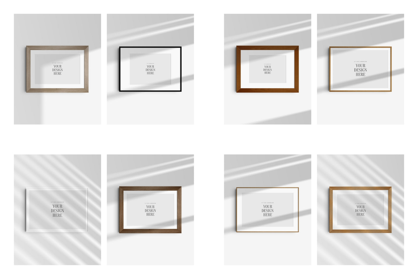 Frame Mockup Bundle 5:7 A4 | 7:5 | Vertical & Horizontal Mockups | PSD ...