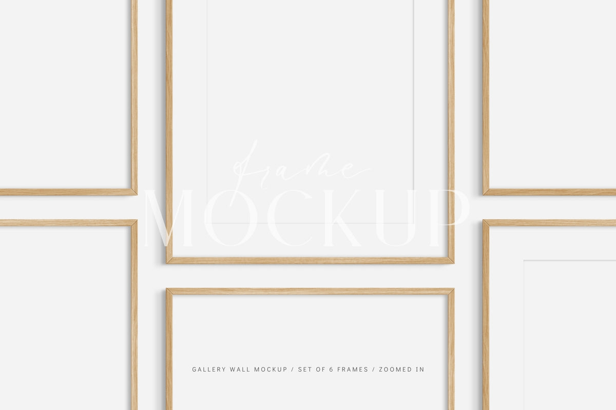 Gallery Wall Mockup | Frame Mockup Set of 6 Frames | Wall Art Mockup ...