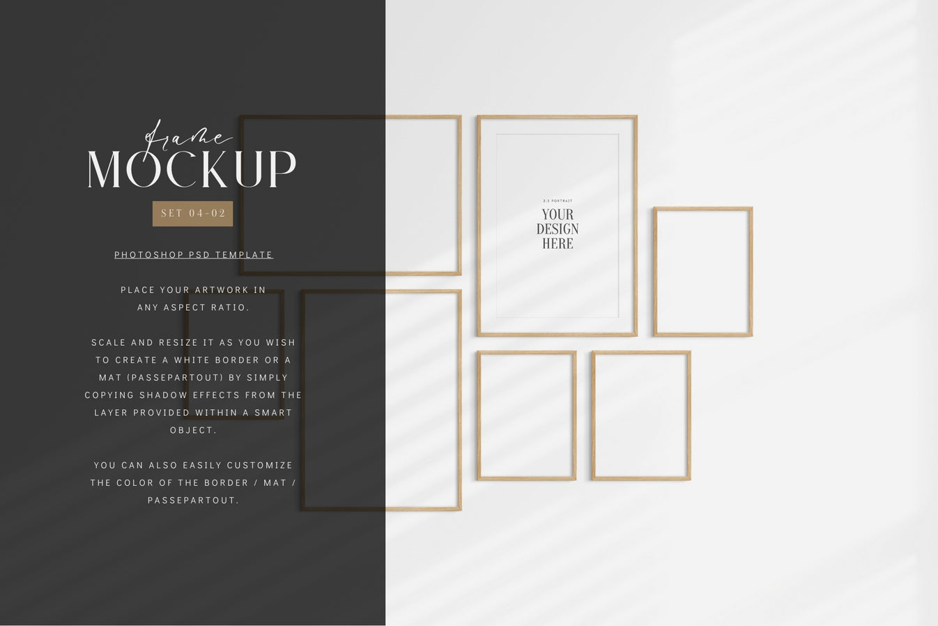 Gallery Wall Mockup | Frame Mockup Set of 7 Frames | Wall Art Mockup ...