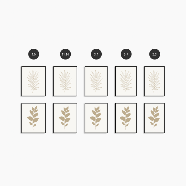 Printable Botanical Wall Art. Neutral Leaf Art Set of 2 Prints. – PAPER ...