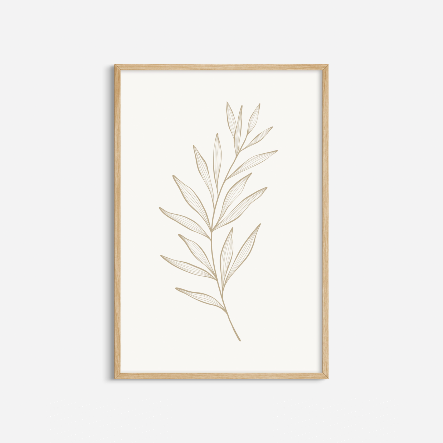 Printable Botanical Wall Art. Neutral Leaf Art Set of 2 Prints. – PAPER ...