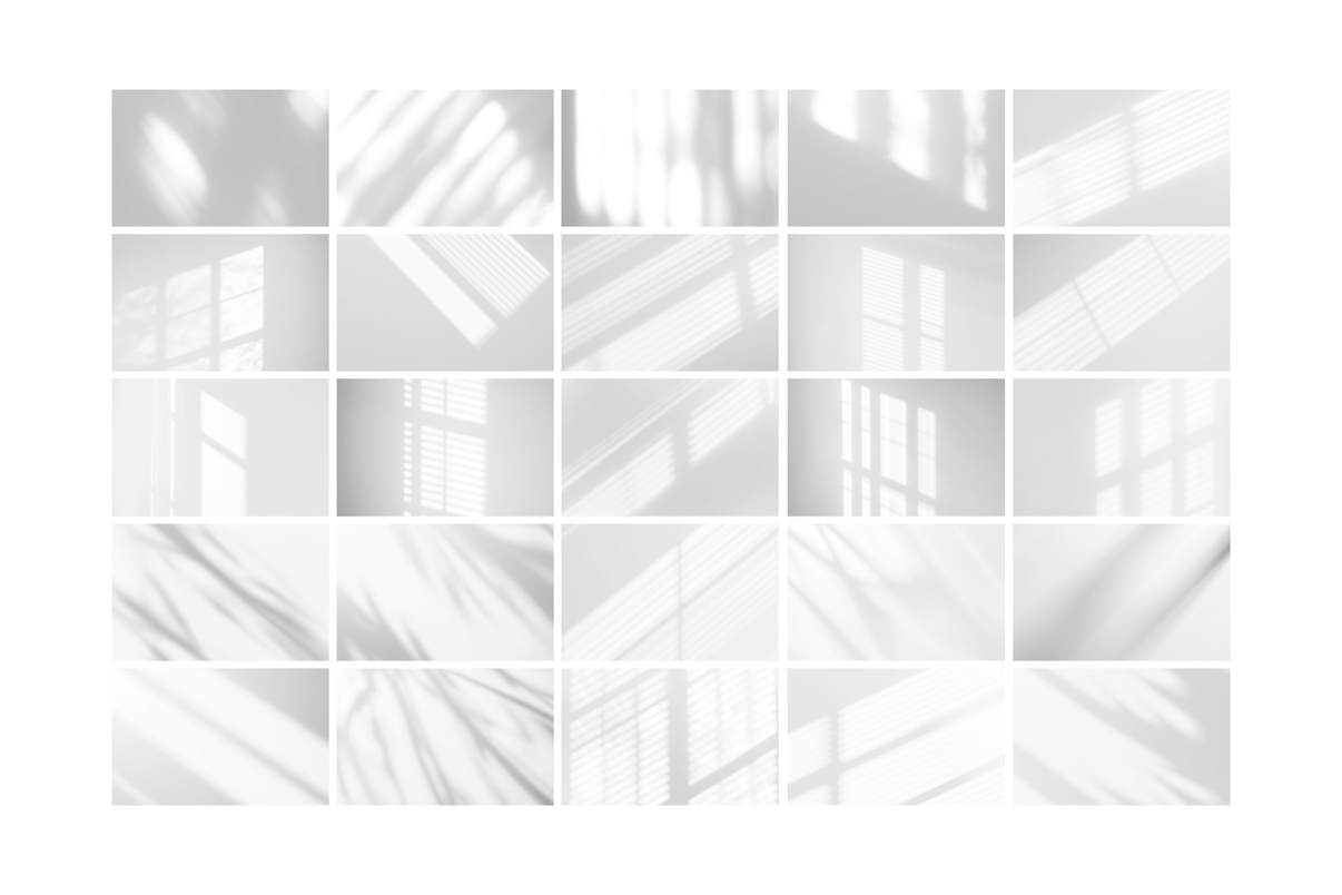 50 Shadow Overlays 04 Windows, Blinds, Botanical, Plants, Leaves, Bran ...