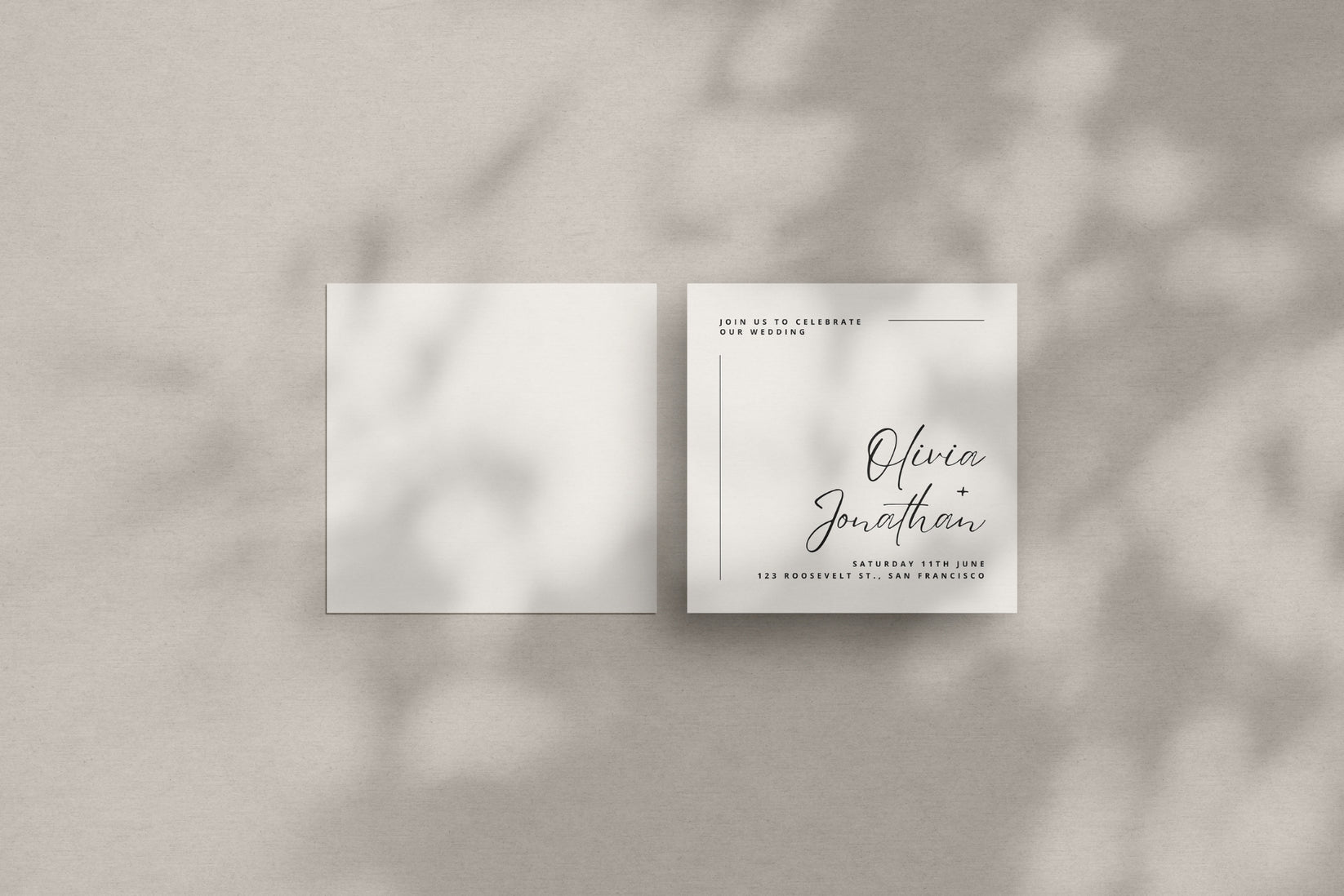 Square Card Mockup | Square Paper Mockup Set | PSD – PAPER MOON Art ...