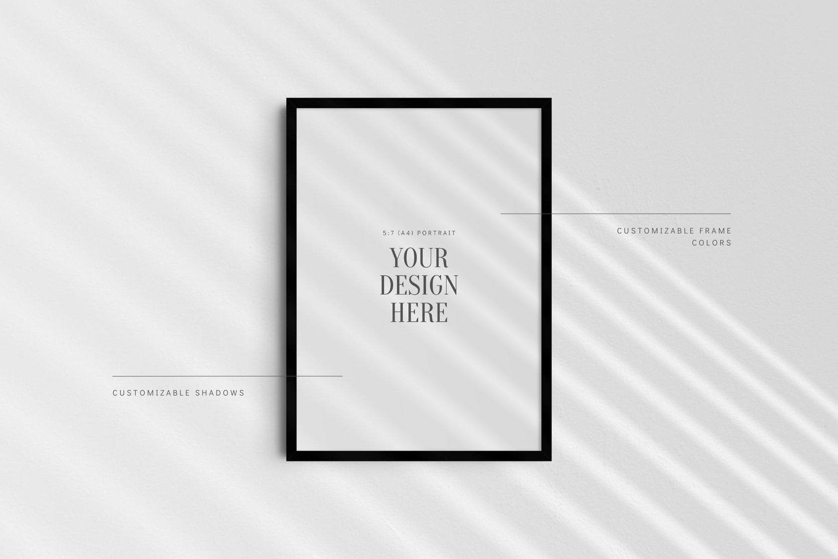 FREE Frame Mockup 5:7 (A4) Portrait | Free PSD Frame Mockup Template ...