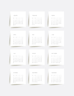 2023 Calendar | 3x3 | 2x2 | Printable Journal & Planner Cards | PDF ...