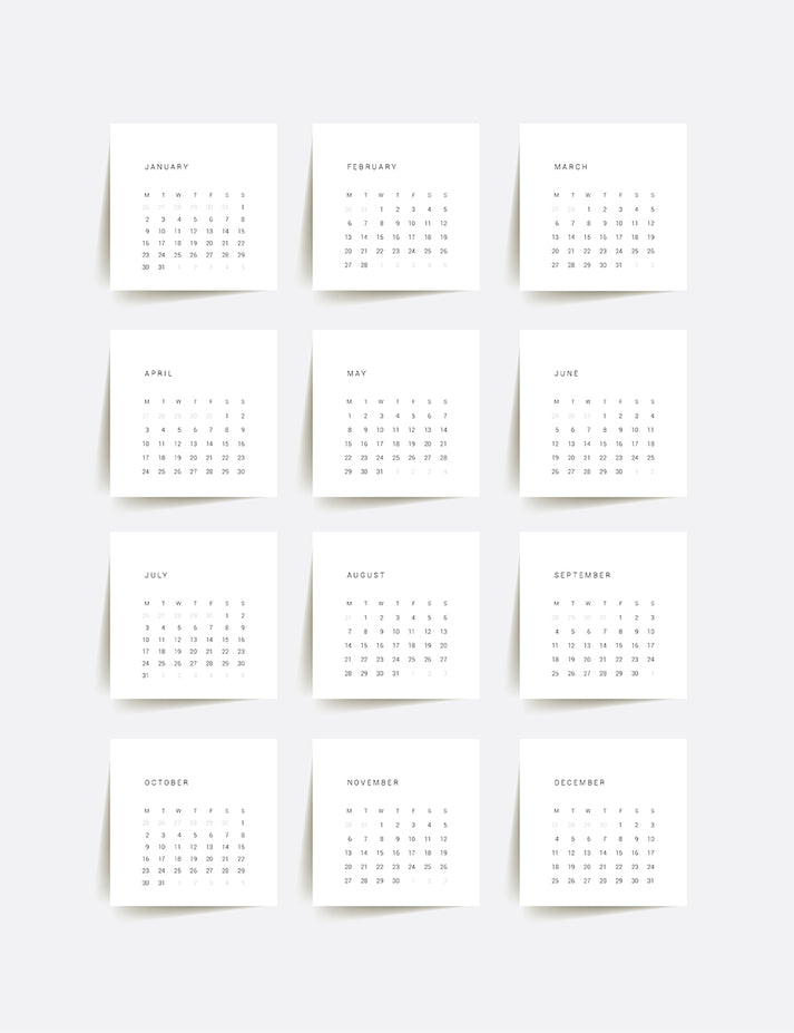 2023 Calendar | 3x3 | 2x2 | Printable Journal & Planner Cards | PDF ...
