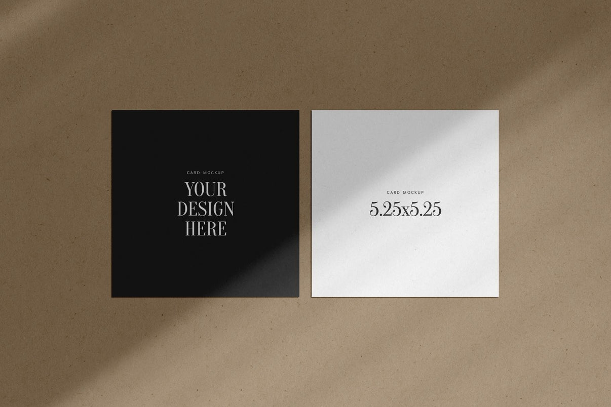 PAPER MOCKUP SET #4 | 5.25x5.25 Square Card Mockup | PSD Mockup – PAPER ...