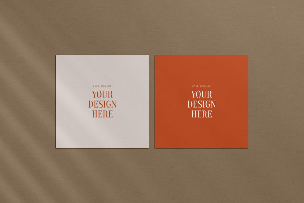PAPER MOCKUP SET #4 | 5.25x5.25 Square Card Mockup | PSD Mockup – PAPER ...