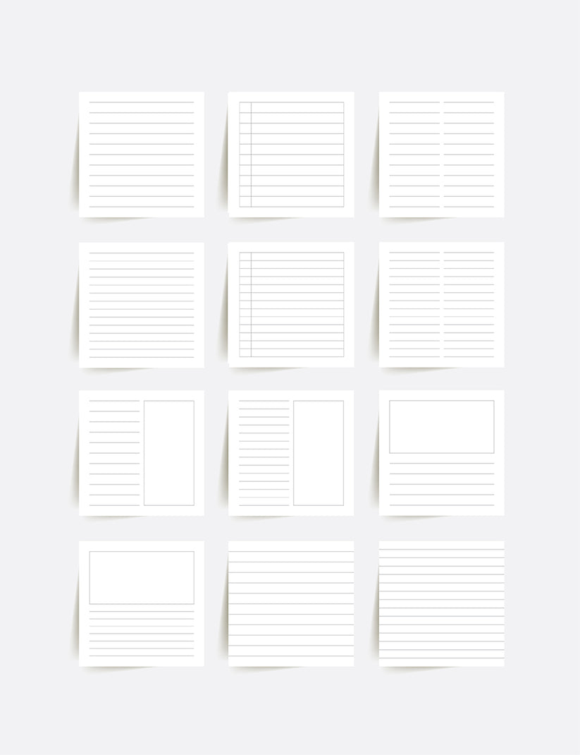 Printable Notes and Memo Cards | 3x3 | Printable Journal & Planner ...