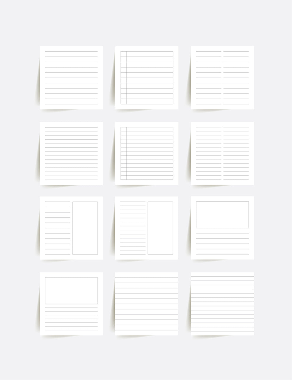 Printable Notes and Memo Cards | 3x3 | Printable Journal & Planner ...