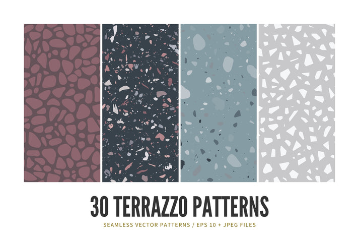 30 Terrazzo Patterns Seamless Vector 01 Terrazzo Texture Backgrounds ...