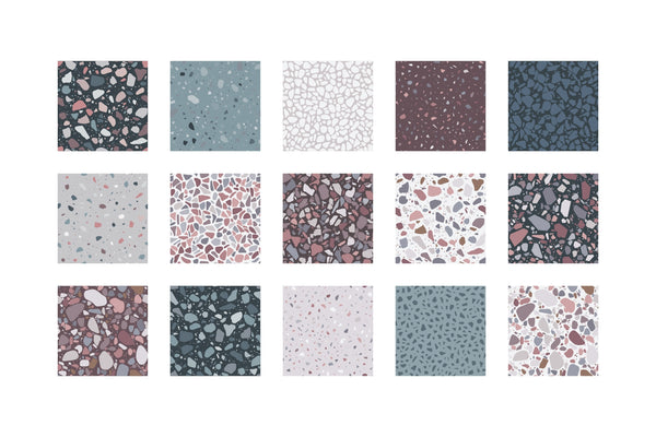 30 Terrazzo Patterns Seamless Vector 01 Terrazzo Texture Backgrounds ...