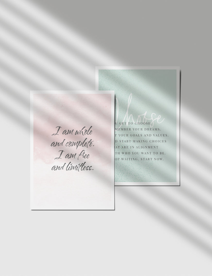 Printable Vision Board Kit 01: Affirmation Cards, Inspirational Quotes ...