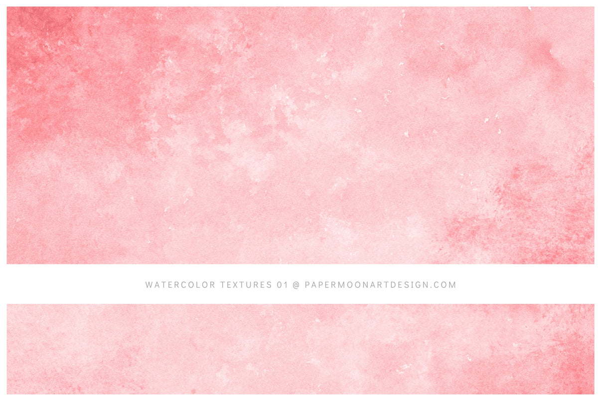 12 Watercolor Texture Backgrounds 01 Coral Red, Digital Scrapbook Pape ...