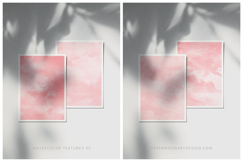 12 Watercolor Texture Backgrounds 02 Coral Red, Digital Scrapbook Pape ...