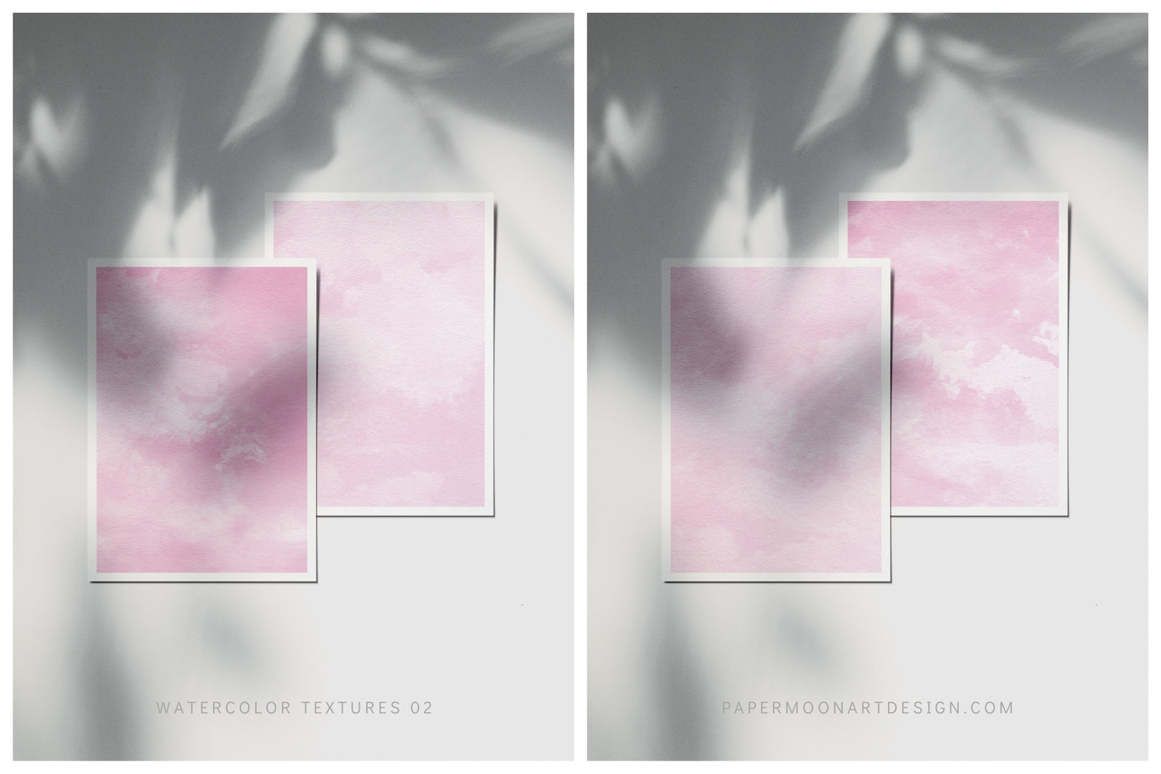 12 Watercolor Texture Backgrounds 02 Pink, Digital Scrapbook Paper ...