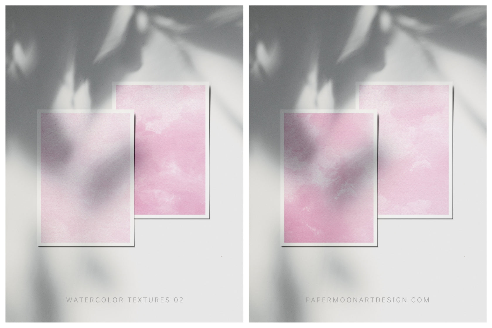 12 Watercolor Texture Backgrounds 02 Pink, Digital Scrapbook Paper ...